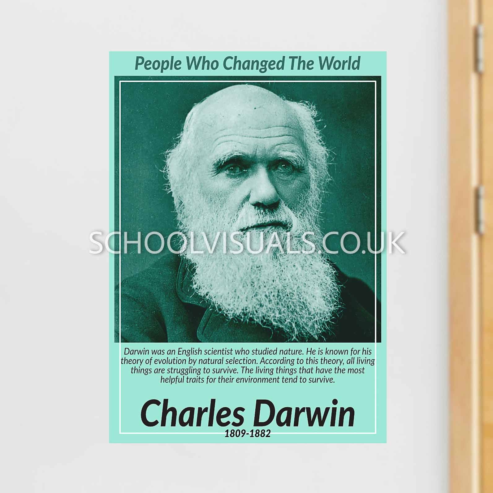 Charles Darwin "People Who Changed The World" Poster – School Visuals