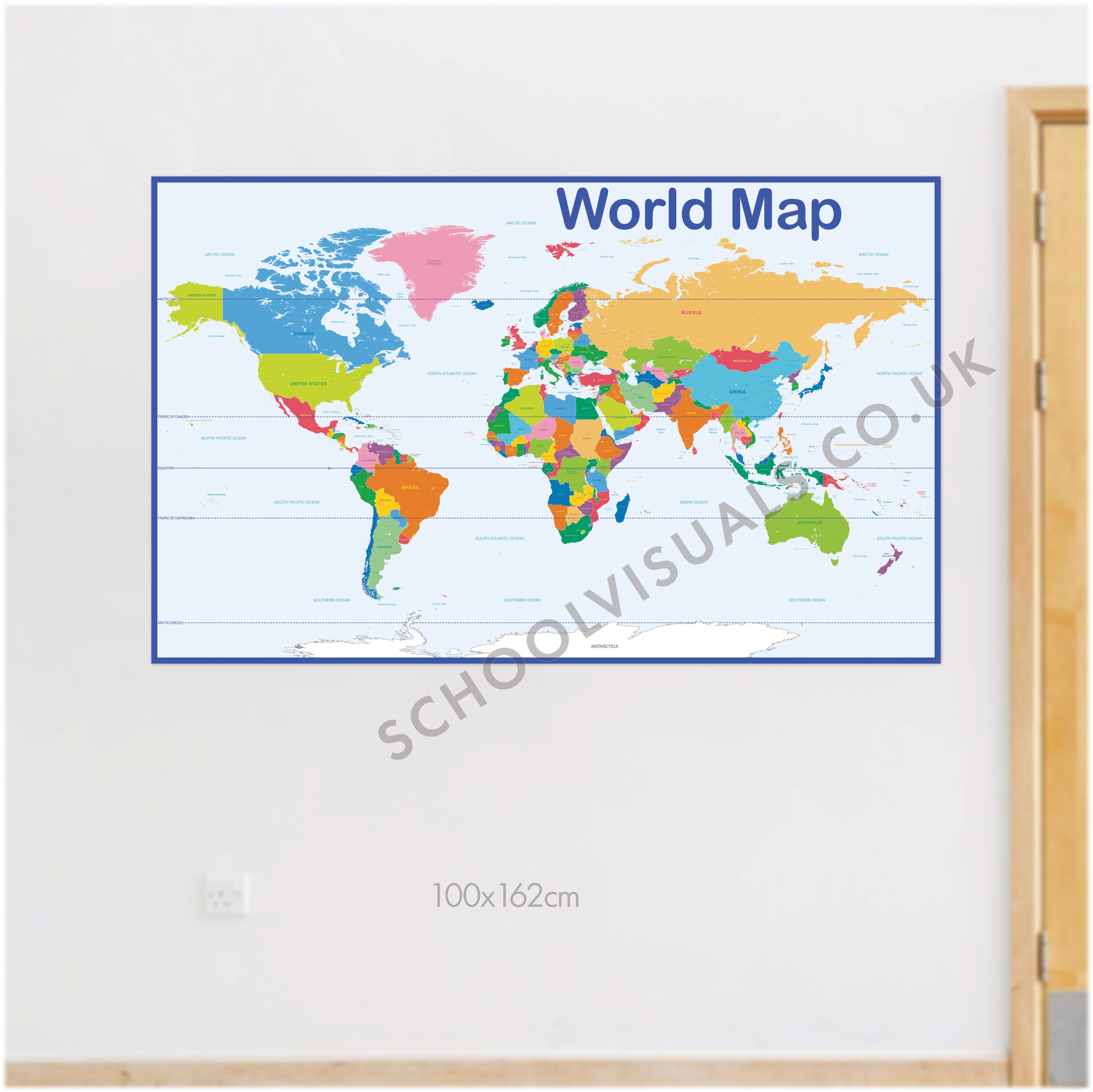 WORLD MAP board - FOAMEX 5mm – School Visuals